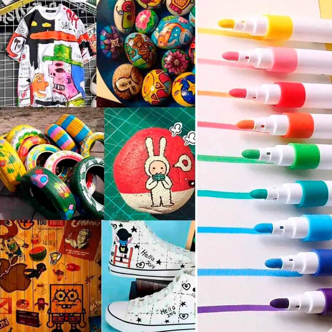 Set de 36 Plumones Acrílicos (Pinta sobre cualquier Superficie ...